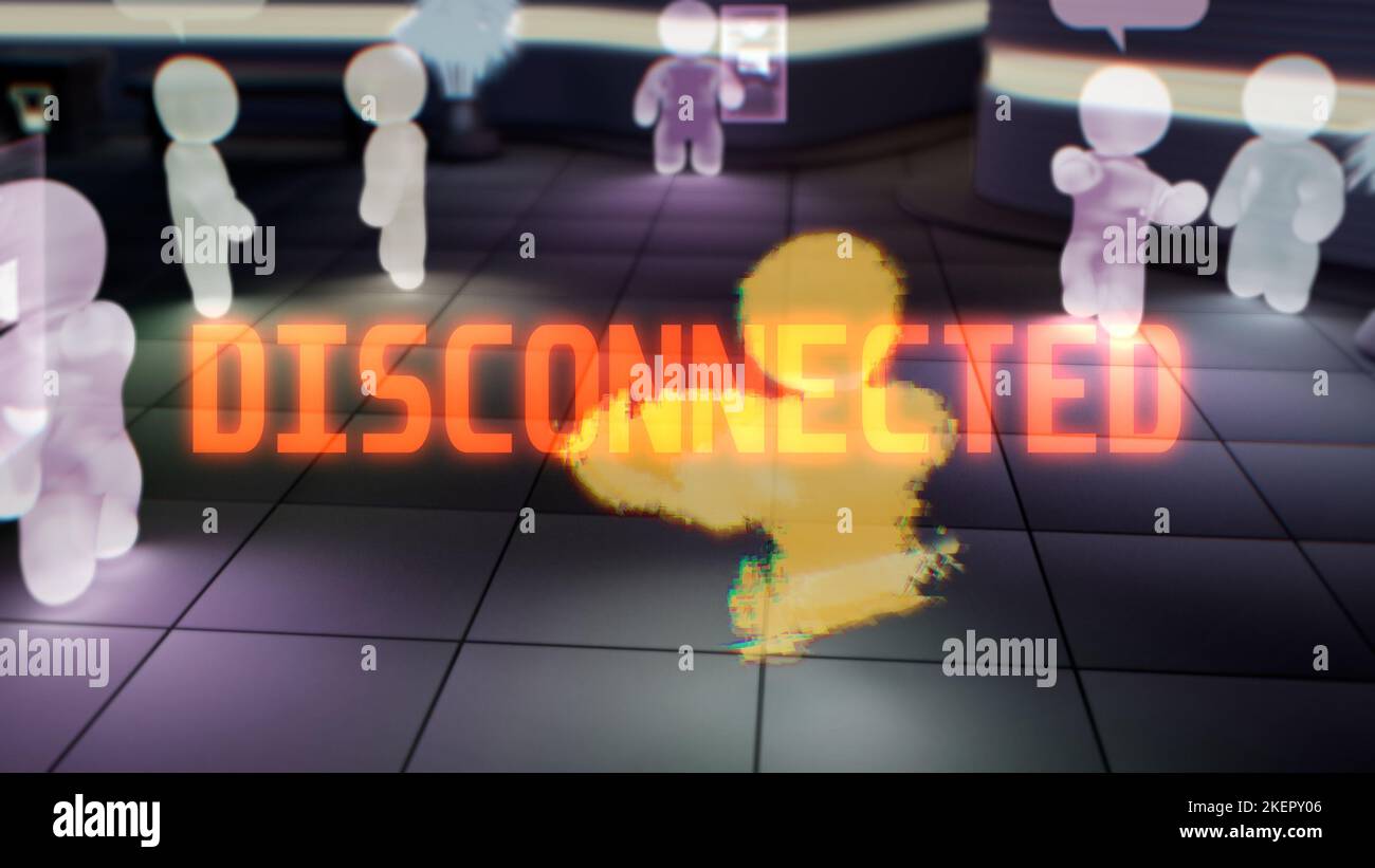 meta universe avatar of a user gets disconnected message - industrial ...