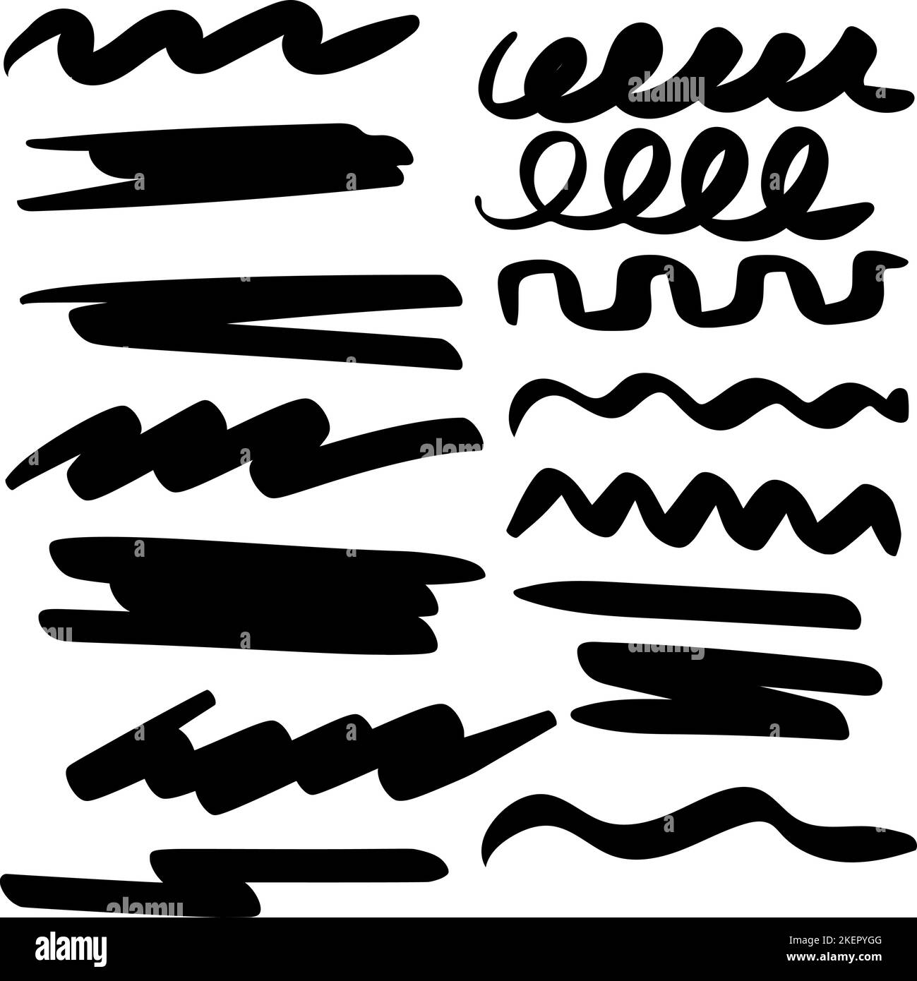 Hand drawn line set Doodle elements Stock Vector Image & Art - Alamy