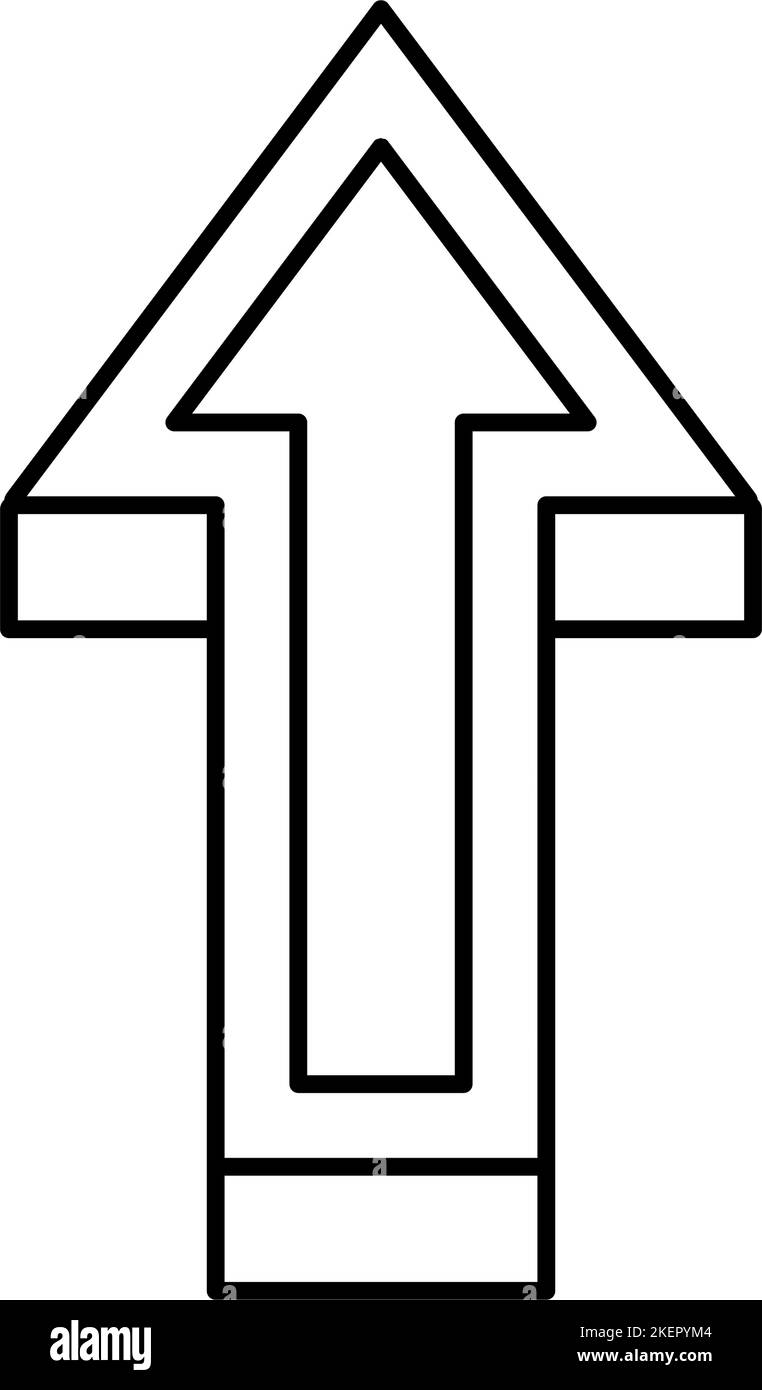up arrow line icon vector illustration Stock Vector Image & Art - Alamy