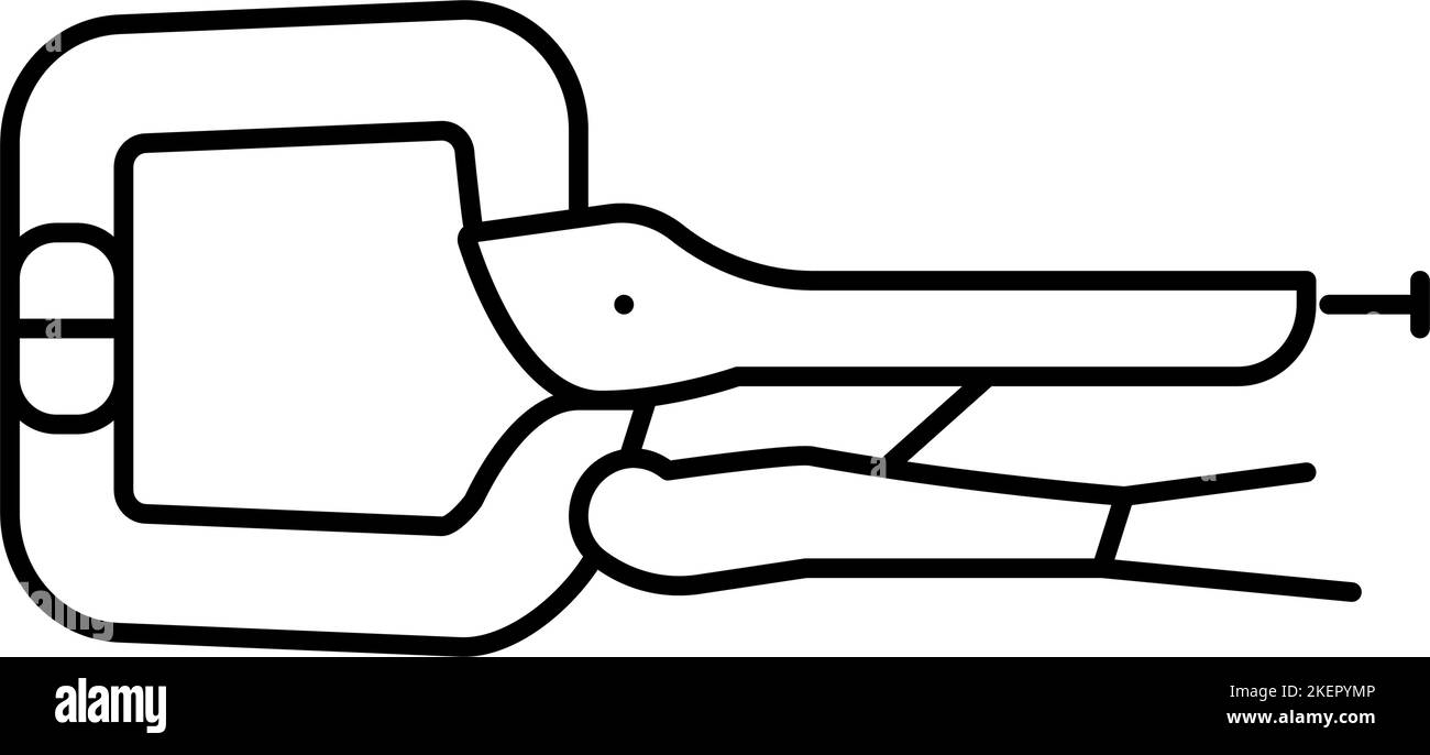 locking clamp line icon vector illustration Stock Vector Image & Art ...