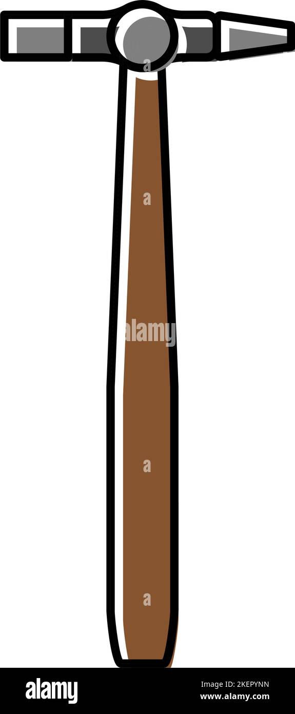 cross peen pin hammer tool color icon vector illustration Stock Vector ...