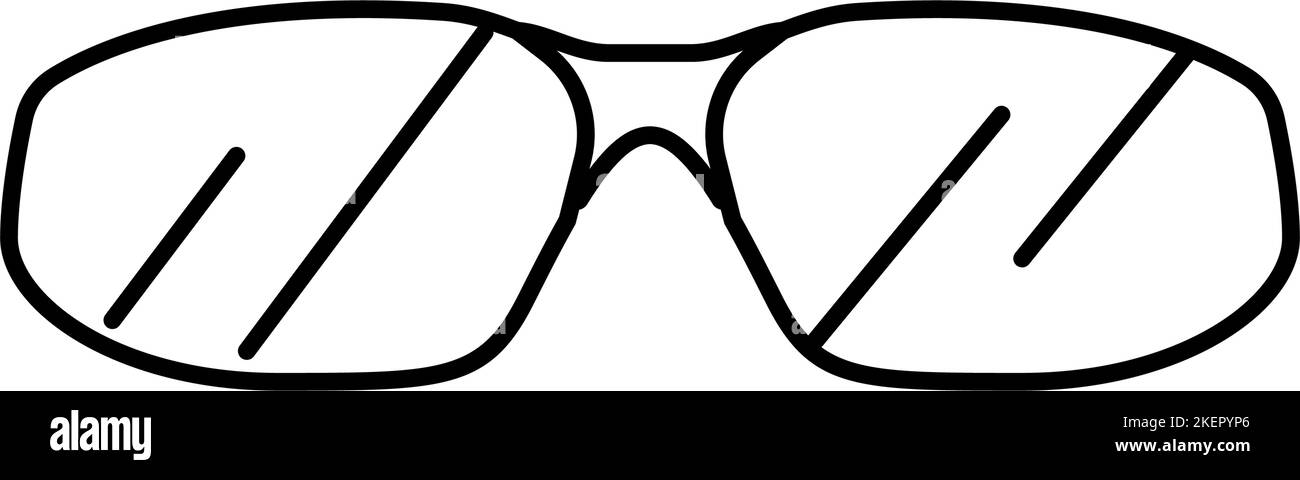 cool glasses optical line icon vector illustration Stock Vector Image ...