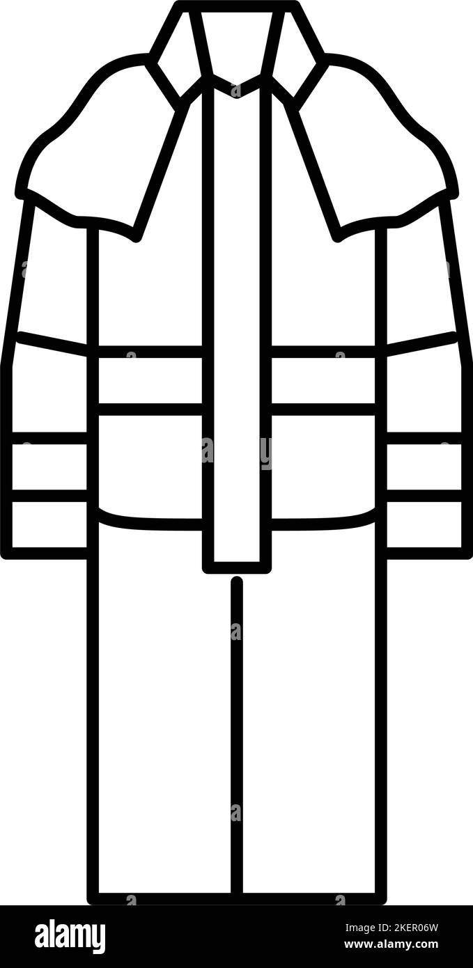 duster outerwear male line icon vector illustration Stock Vector Image ...