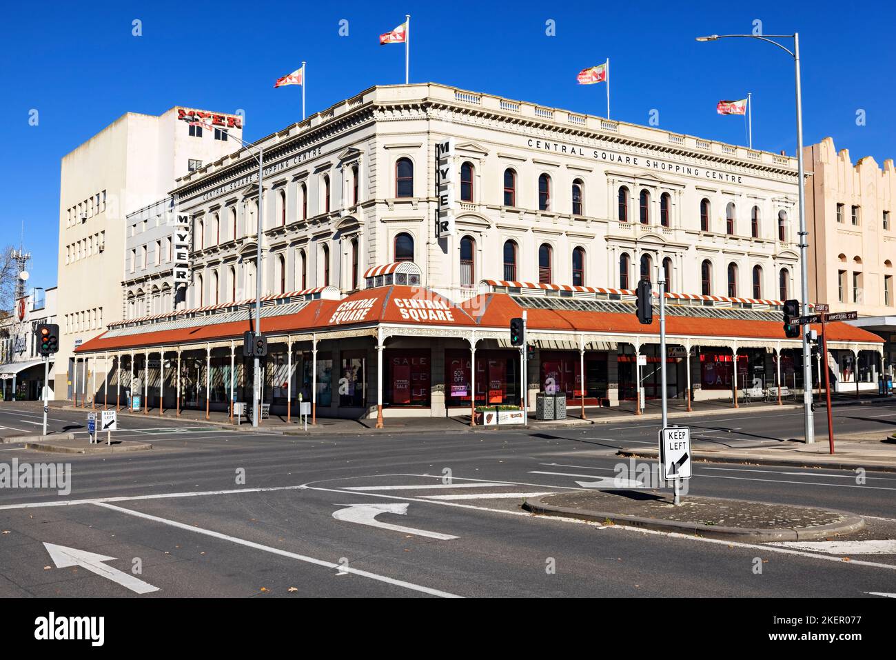 Ballarat Australia / Exterior view of the circa 1872 Ballarat Town Hall ...