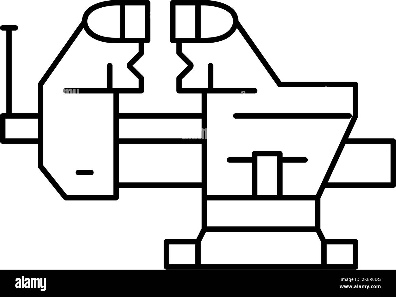 combination vice line icon vector illustration Stock Vector Image & Art ...