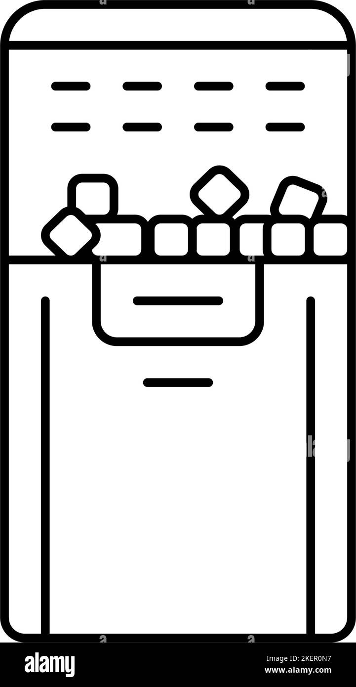 ice maker line icon vector illustration Stock Vector Image & Art - Alamy