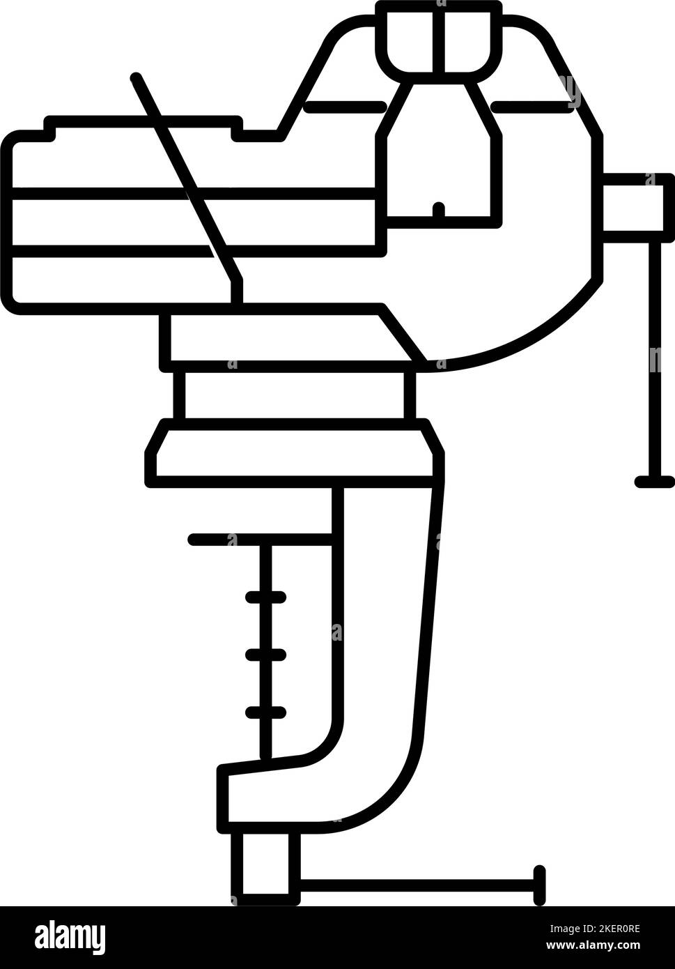 combination hand vice line icon vector illustration Stock Vector Image ...