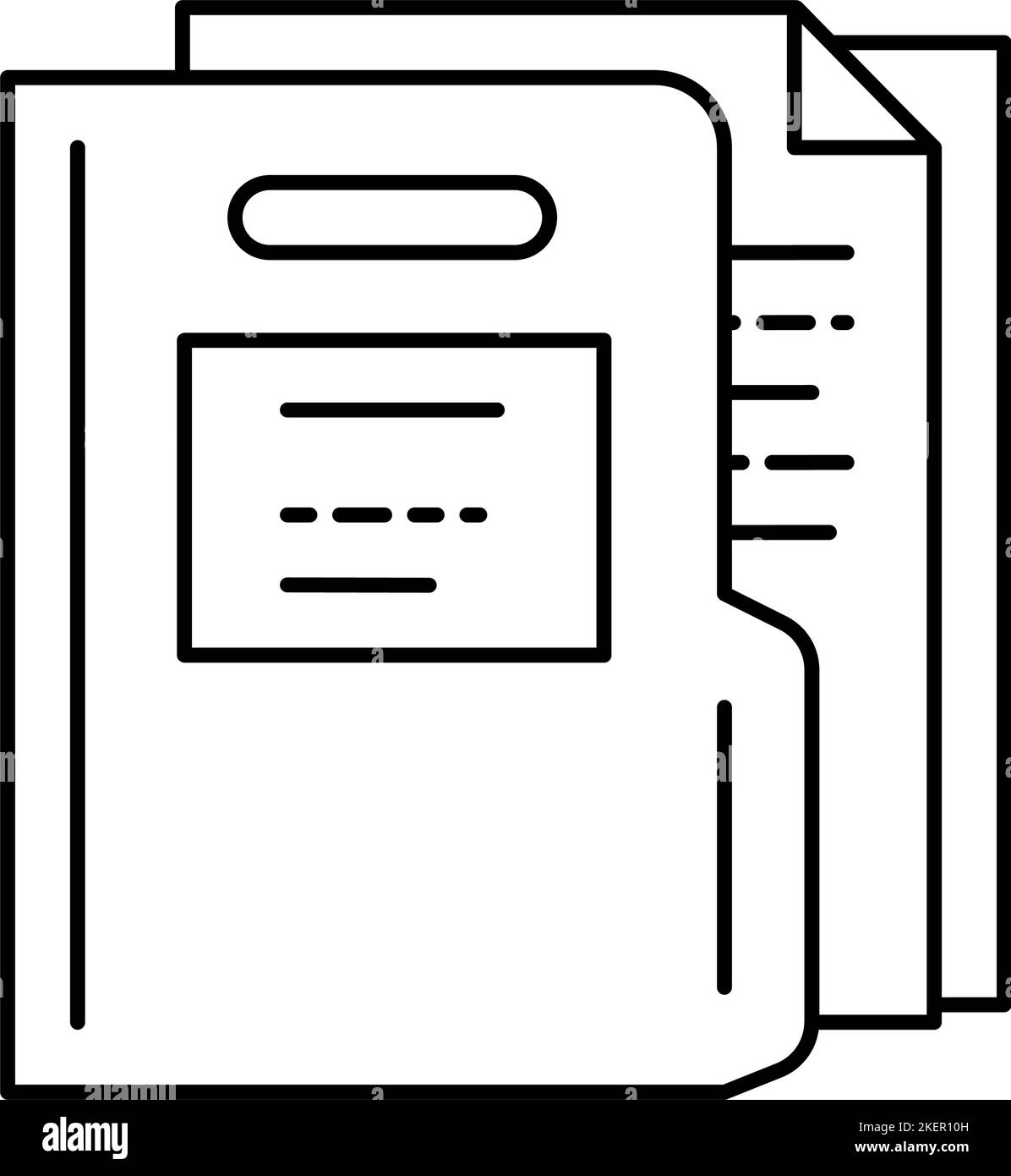 paper folder line icon vector illustration Stock Vector Image & Art - Alamy