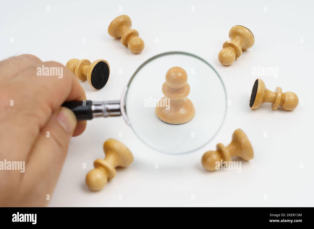 Business and finance concept. The white pawn is successfully moving up ...