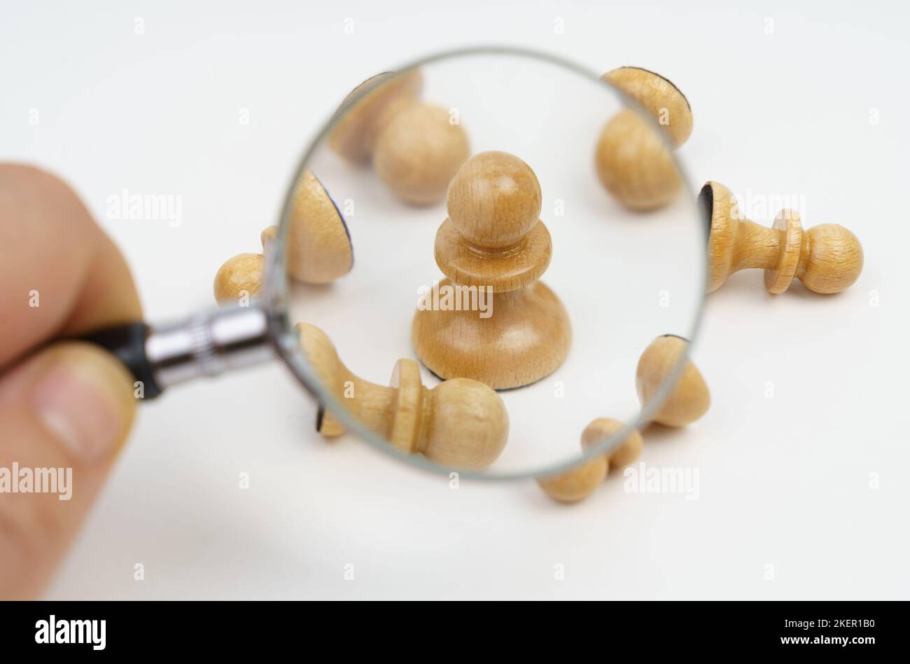 Business and finance concept. The white pawn is successfully moving up ...