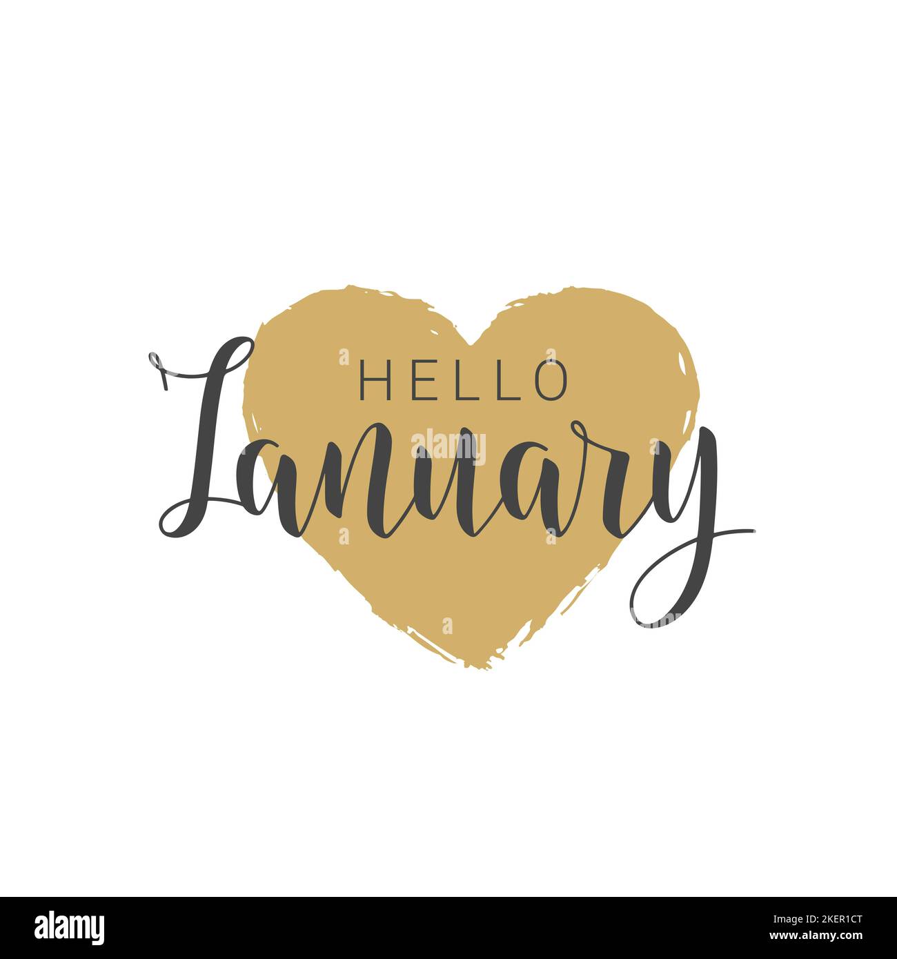 Vector Illustration. Handwritten Lettering of Hello January. Template for Banner, Greeting Card ...
