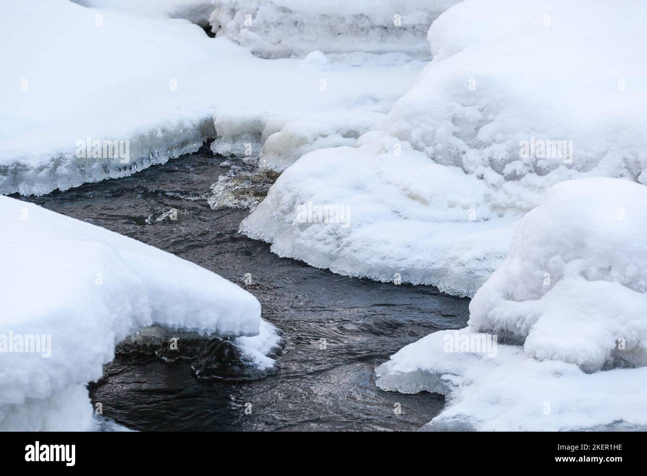 River with snow and ice Stock Photo - Alamy