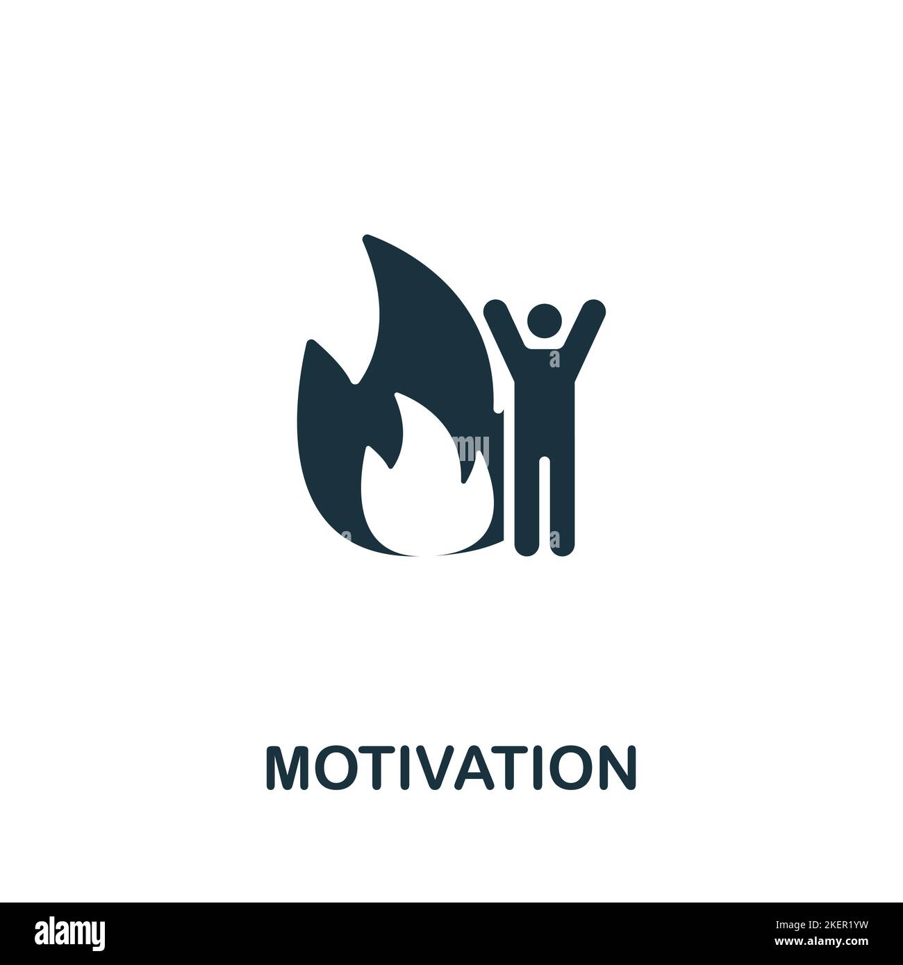 Motivation icon. Monochrome simple Human Productivity icon for ...
