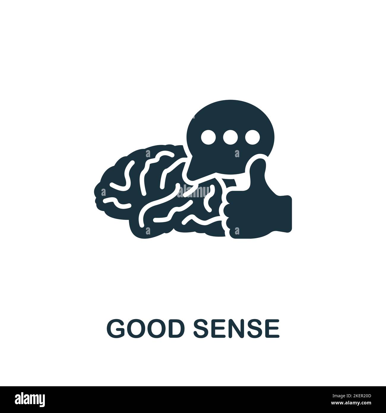 Good Sense icon. Monochrome simple Human Productivity icon for ...