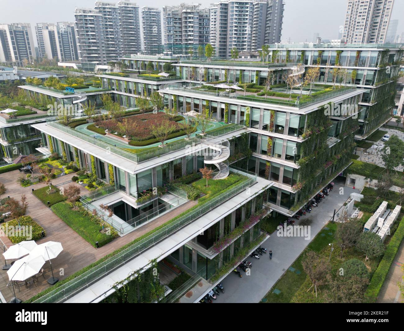 Aerial photo shows the first "Near Zero Energy Building" - CSCEC ...