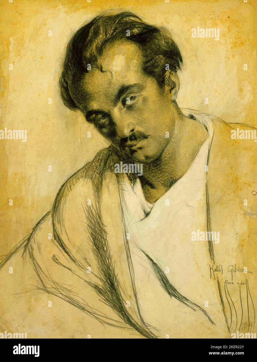 Portrait of a Lebanese-American writer, poet and visual artist, and ...