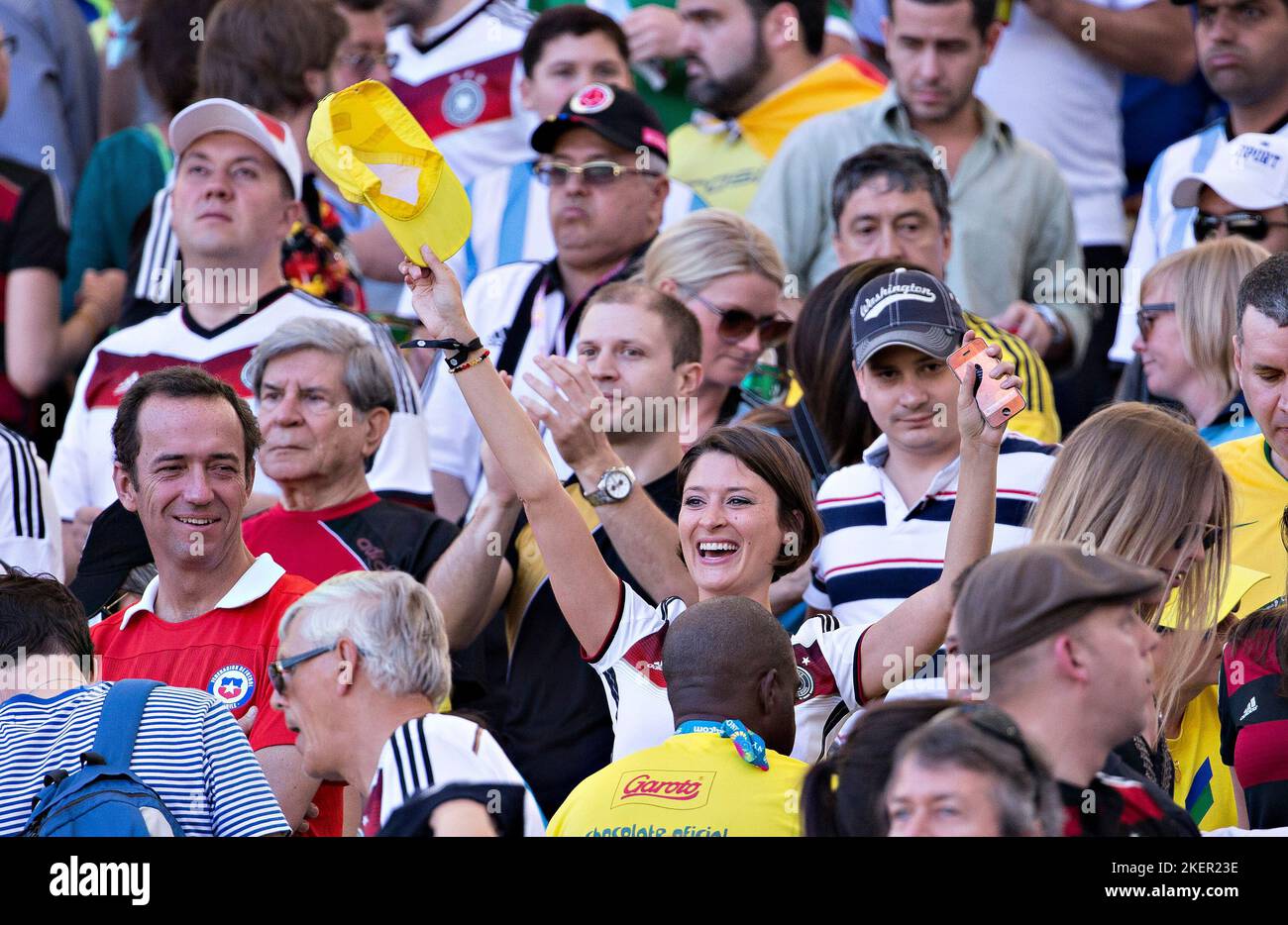 Rio de Janeiro, 13.07.2014, Estadio do Maracana Kathrin Gilch (Freundin ...