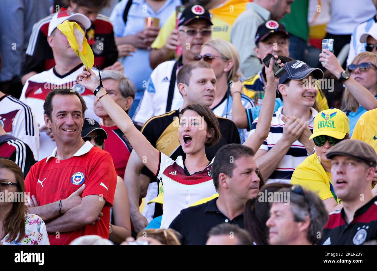 Rio de Janeiro, 13.07.2014, Estadio do Maracana Kathrin Gilch (Freundin ...