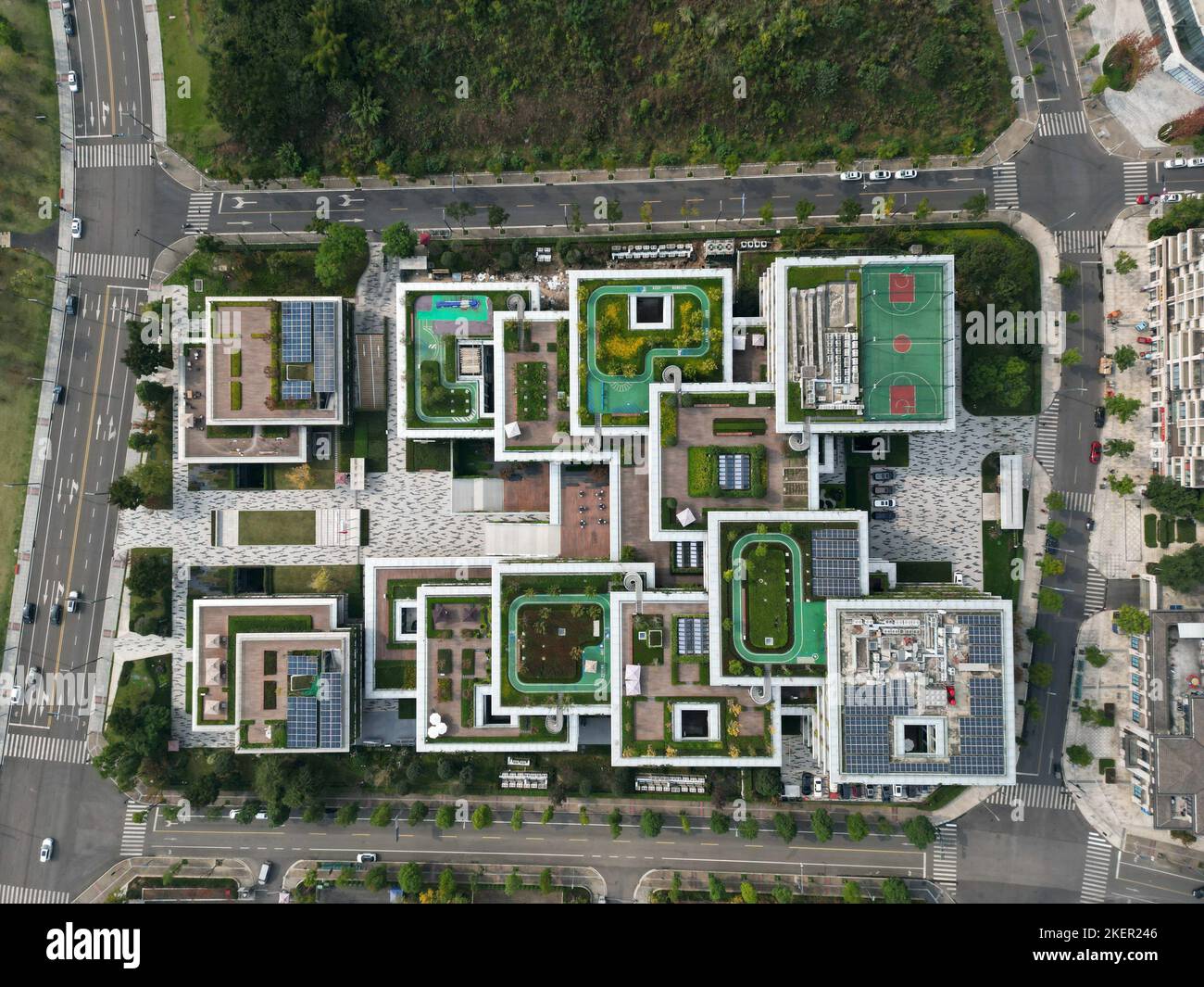 Aerial photo shows the first "Near Zero Energy Building" - CSCEC ...