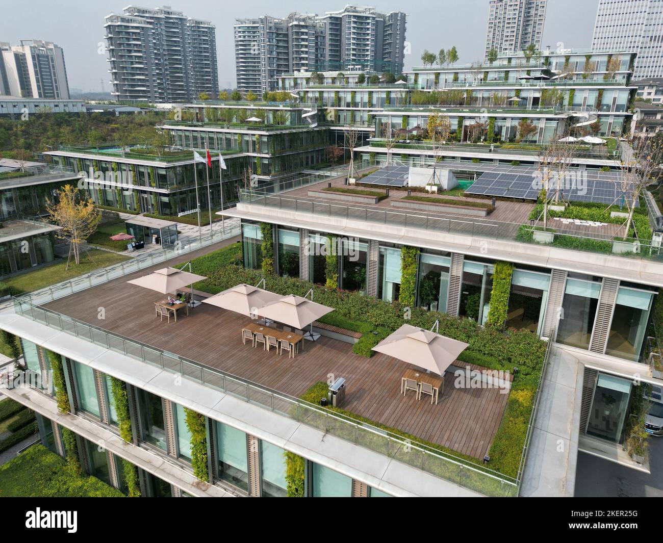 Aerial photo shows the first "Near Zero Energy Building" - CSCEC ...