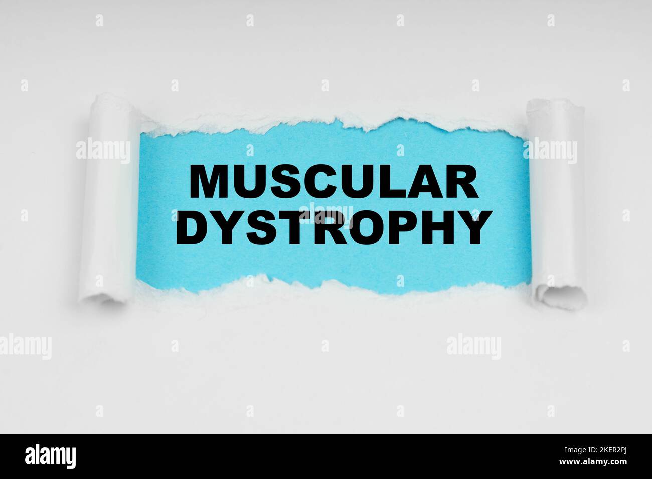 Medical concept. In the middle of a white sheet in space on a blue ...