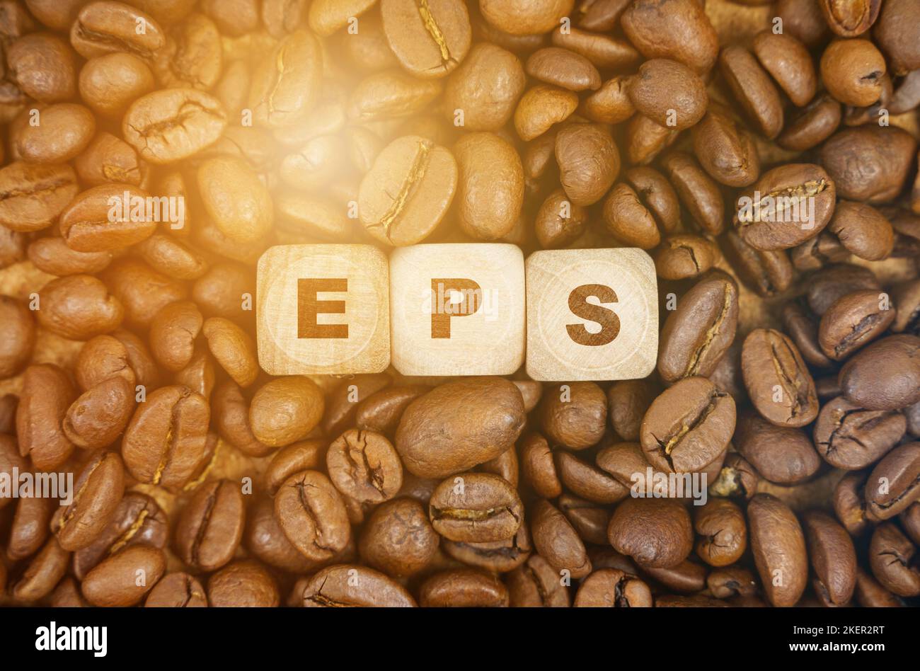 Coffee business. Among the coffee beans are cubes that say - EPS Stock ...