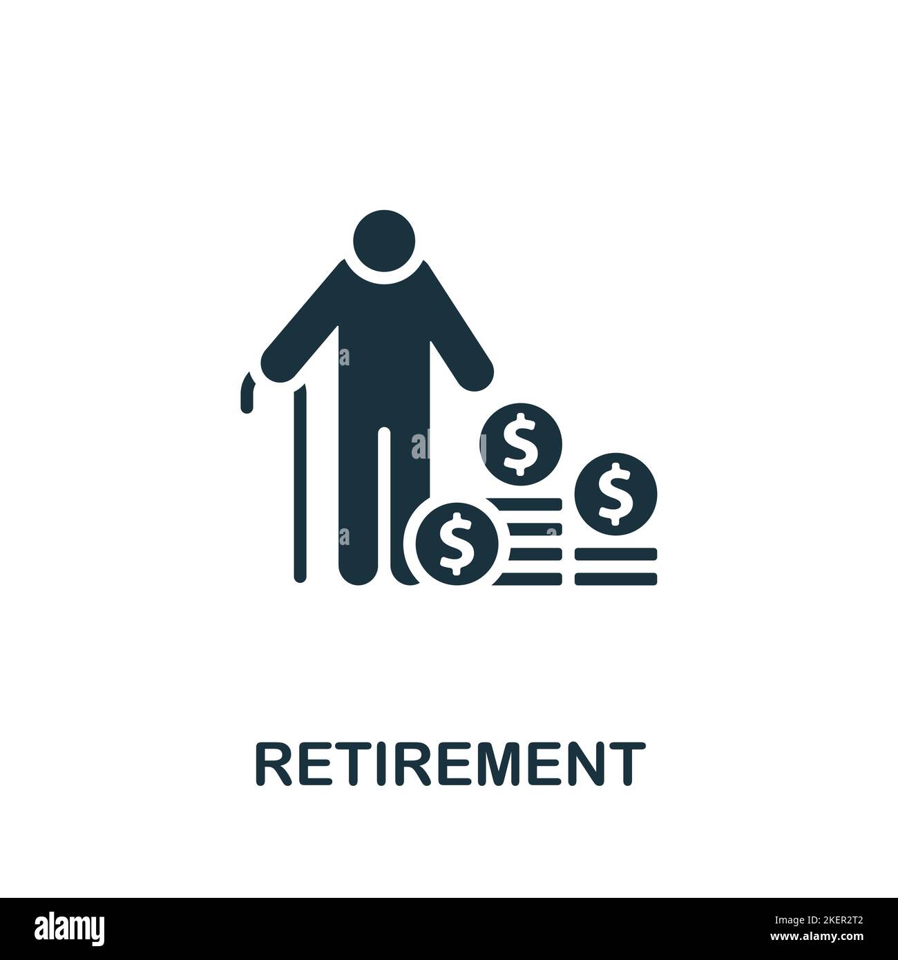 Retirement icon. Monochrome simple Investments icon for templates, web ...