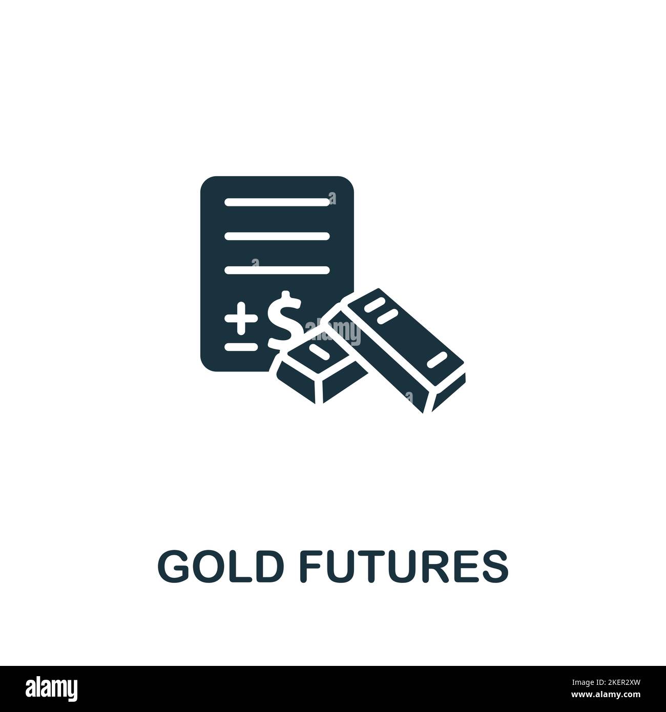 Gold Futures icon. Monochrome simple Investments icon for templates ...