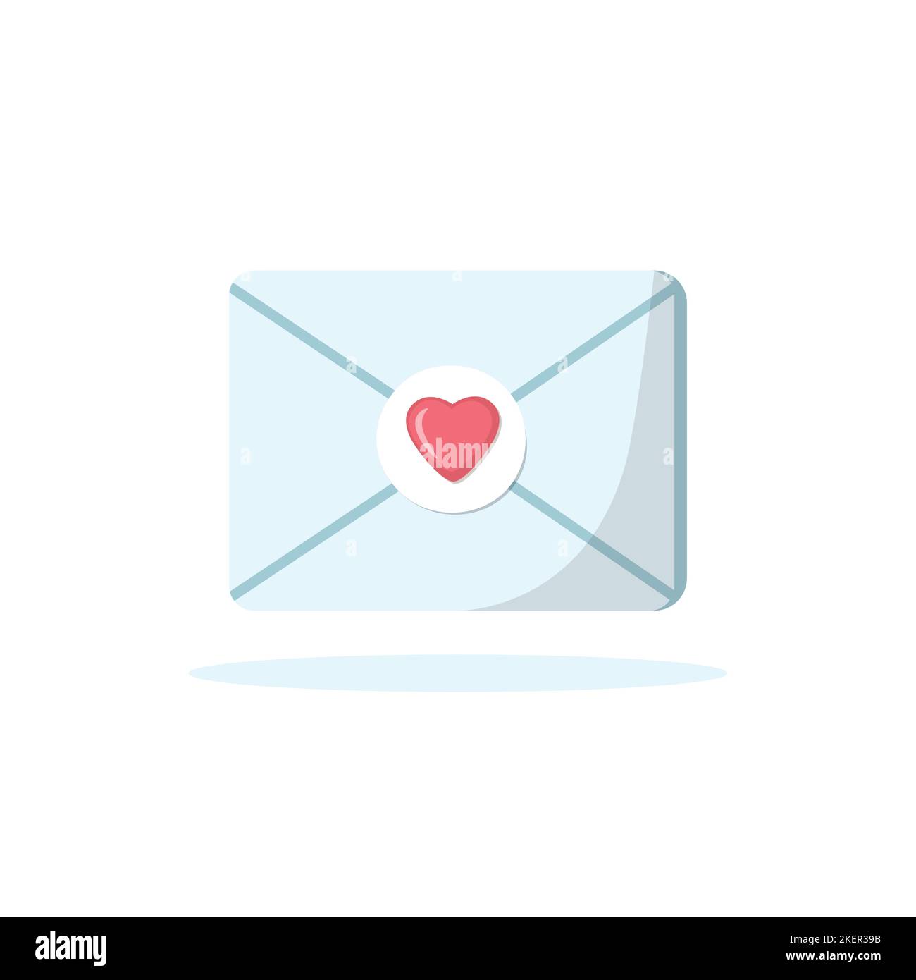 Envelope icon with heart. Valentine day mail. Vector illustration Stock ...