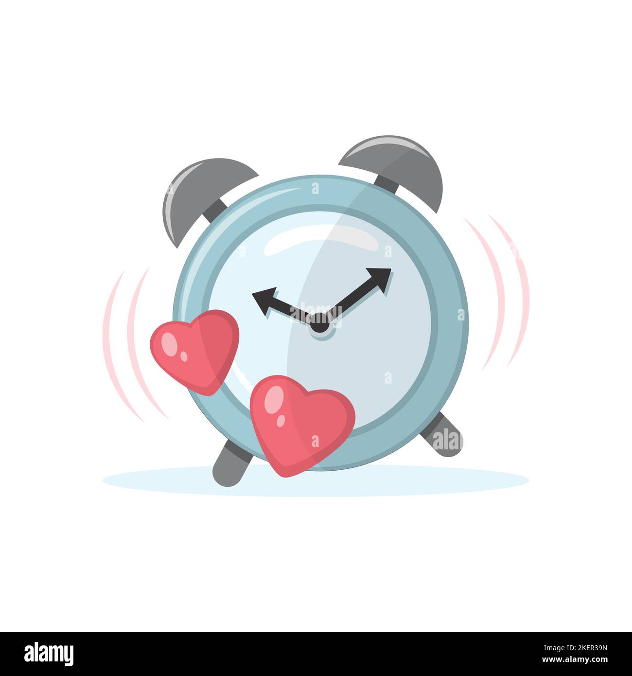 Hearts clock Stock Vector Images - Alamy