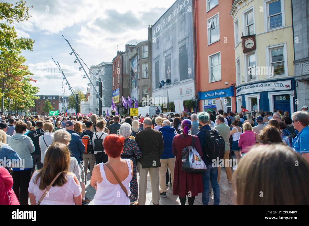 Cost of living protest. Cork City. Ireland Stock Photo - Alamy