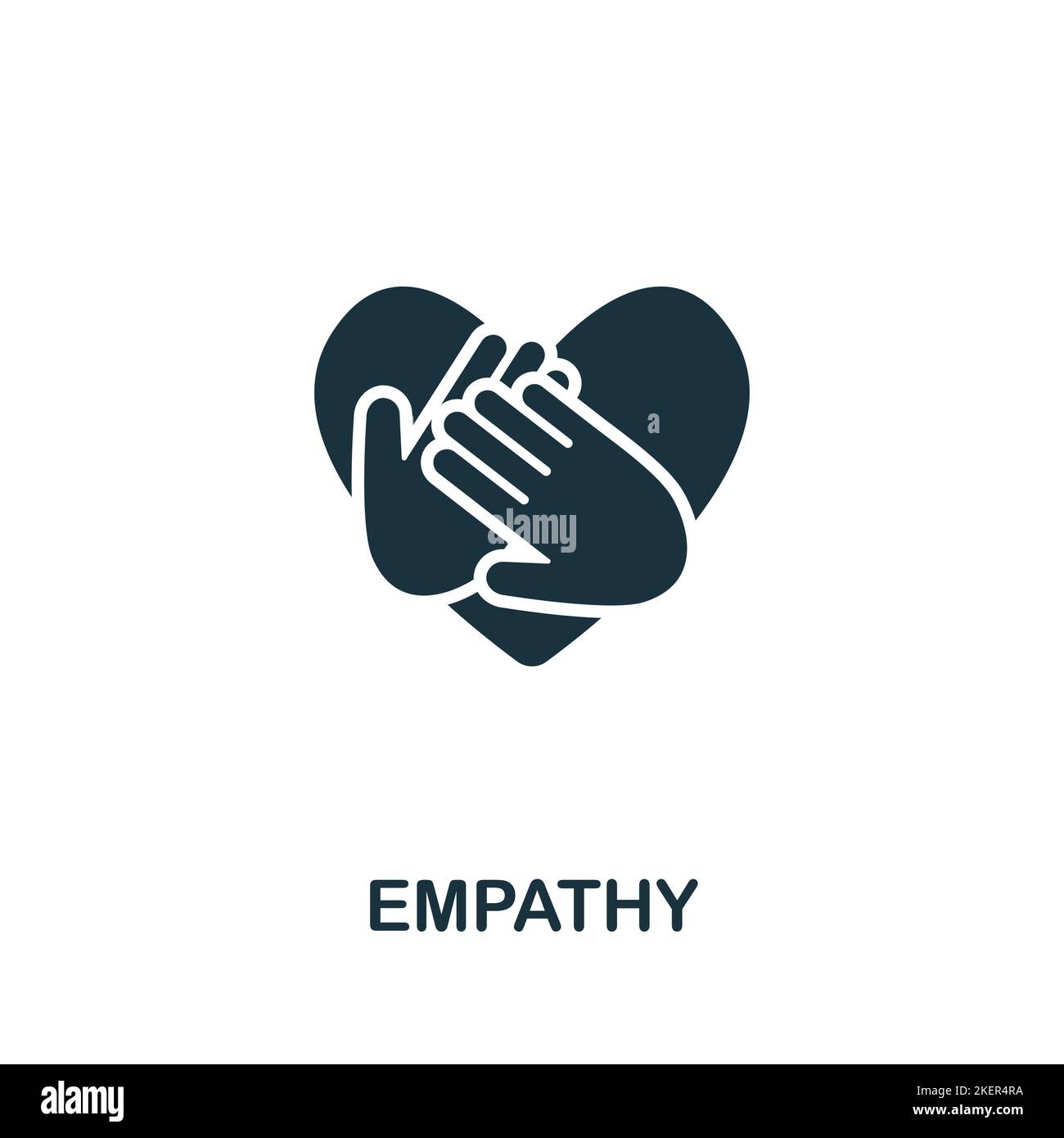Empathy icon. Monochrome simple Life Skills icon for templates, web ...