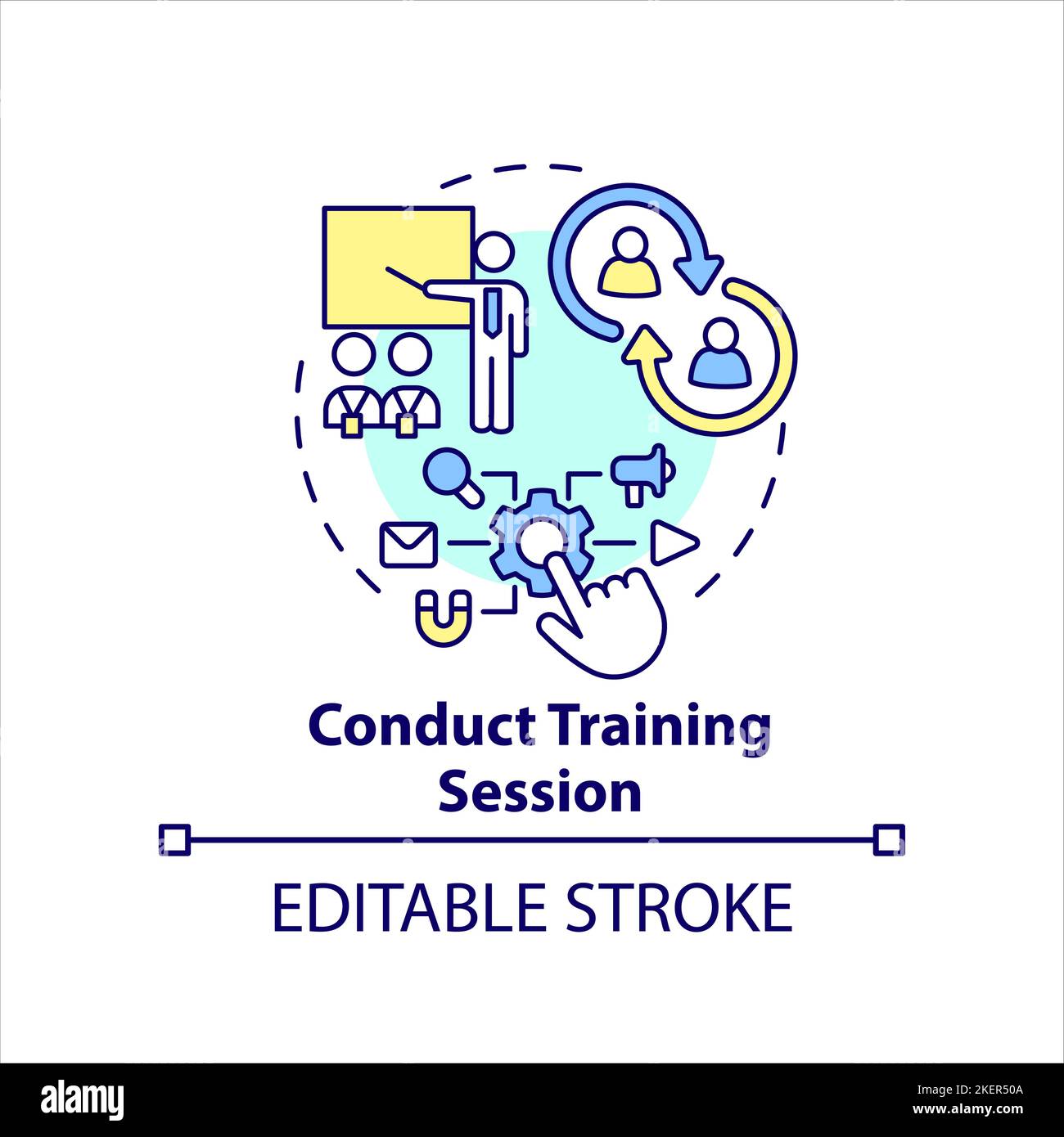 Conduct training session concept icon Stock Vector Image & Art - Alamy