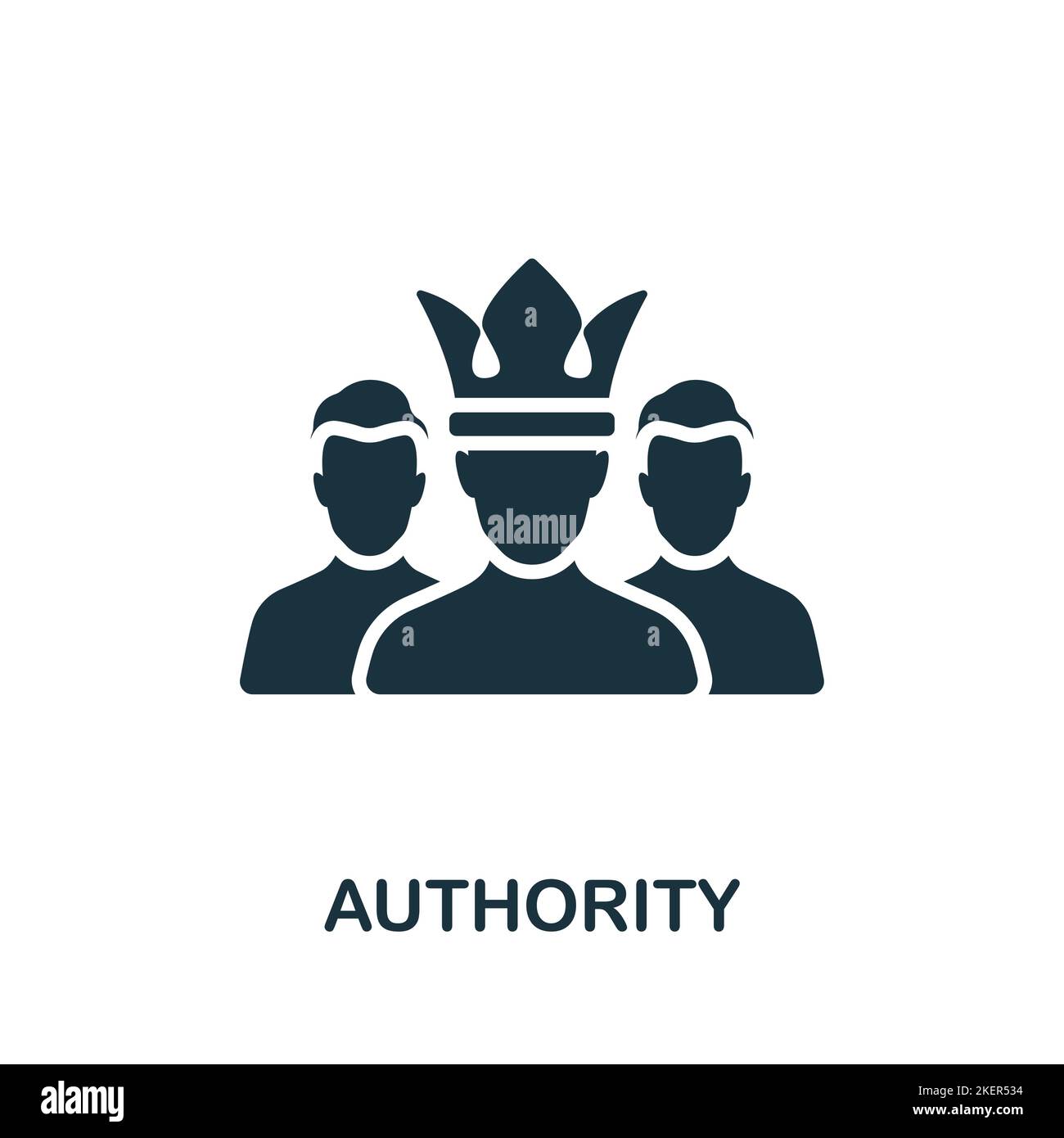 Authority icon. Monochrome simple Life Skills icon for templates, web ...