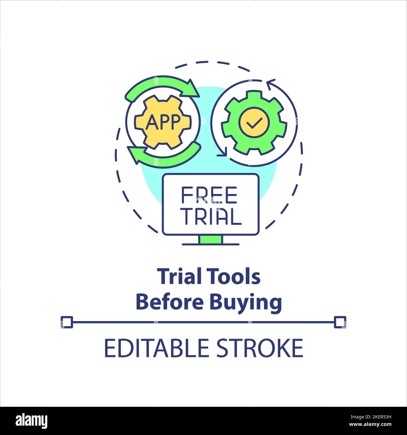 Trial tools before buy concept icon Stock Vector Image & Art - Alamy