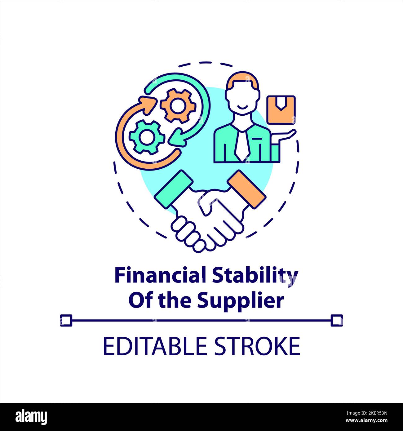 Financial stability of supplier concept icon Stock Vector Image & Art ...