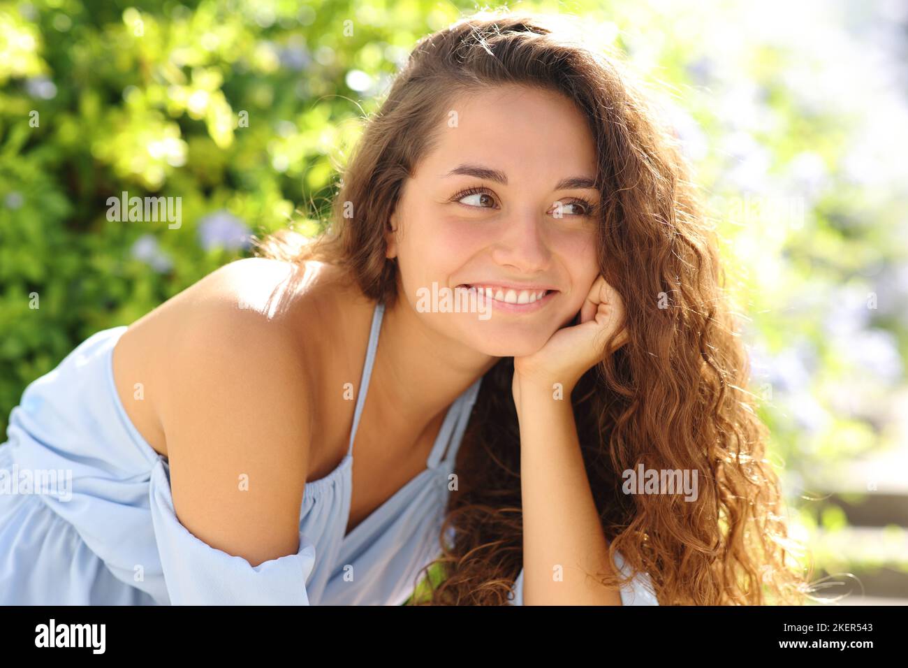 Woman skin face happy hi-res stock photography and images - Alamy