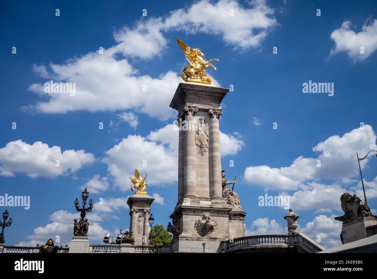 Pont Alexandre III, Paris, France. Blue sky background Stock Photo - Alamy
