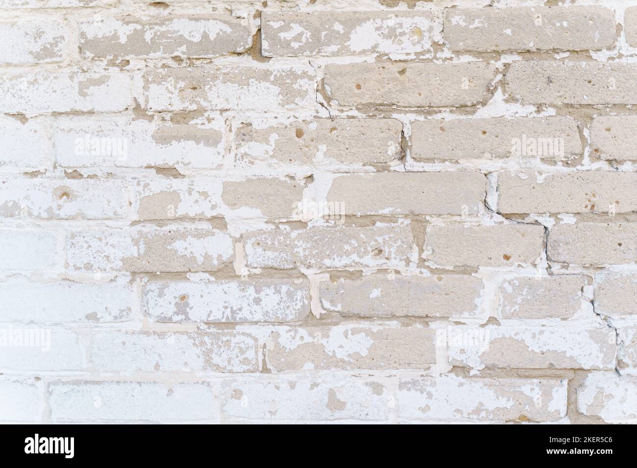 Texture. Brick wall texture with faded white paint Stock Photo - Alamy