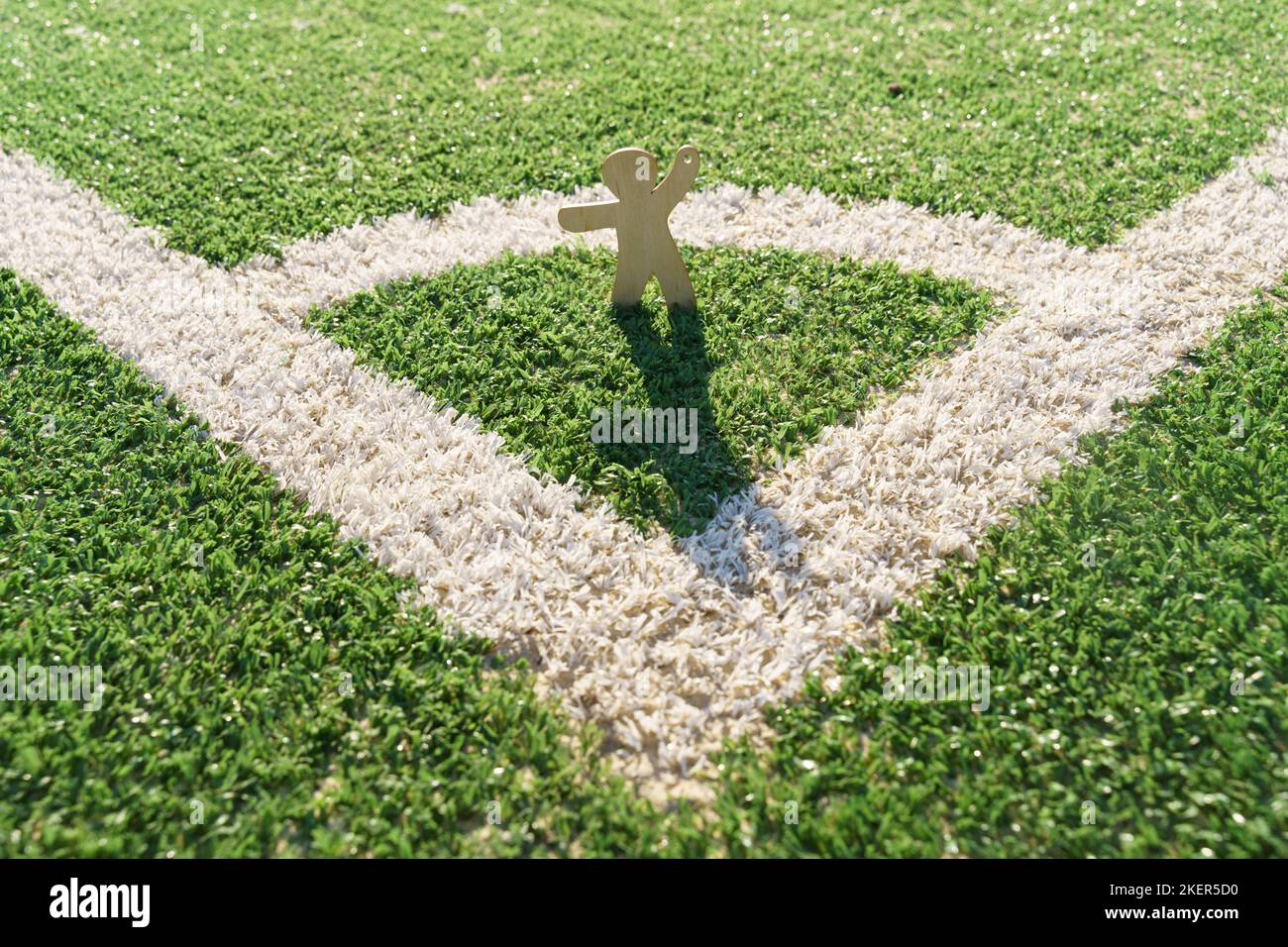 Problems and questions. A figurine of a wooden man stands in the hall ...