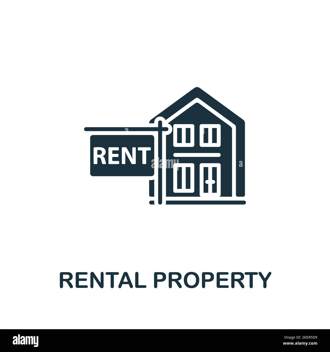 Rental Property icon. Monochrome simple Investments icon for templates ...