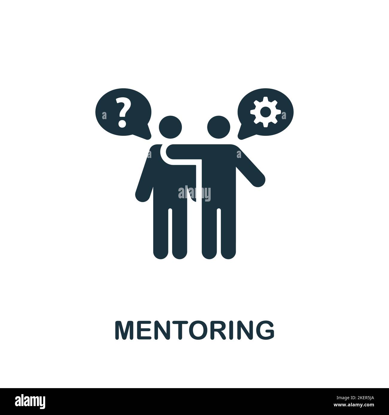 Mentoring icon. Monochrome simple Life Skills icon for templates, web ...