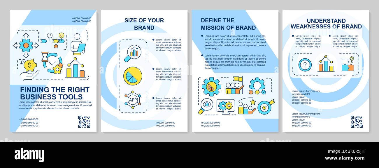 Finding right business tools blue brochure template Stock Vector Image ... Finding right business tools blue brochure template Stock Vector Image ...