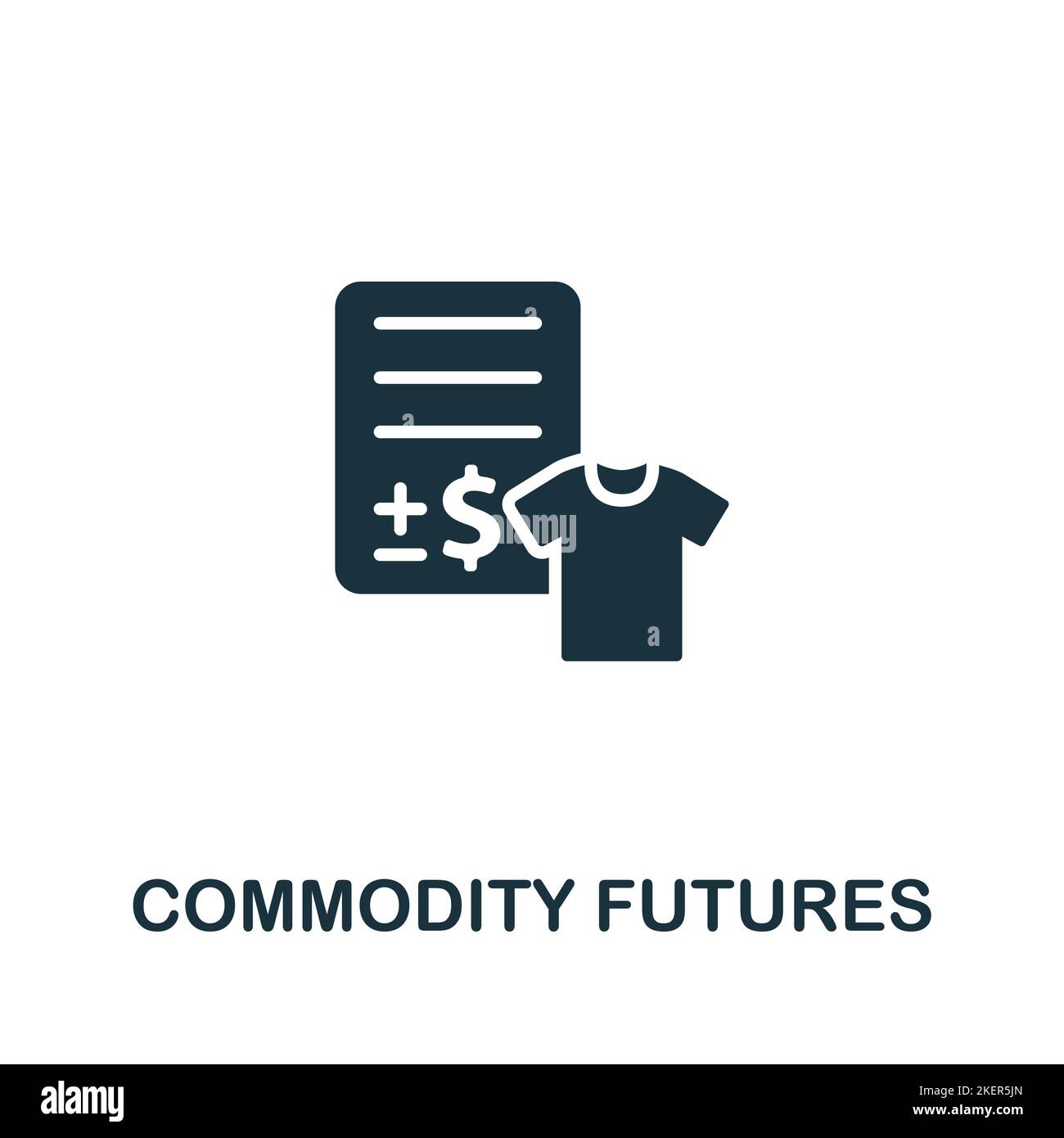 Commodity Futures icon. Monochrome simple Investments icon for ...
