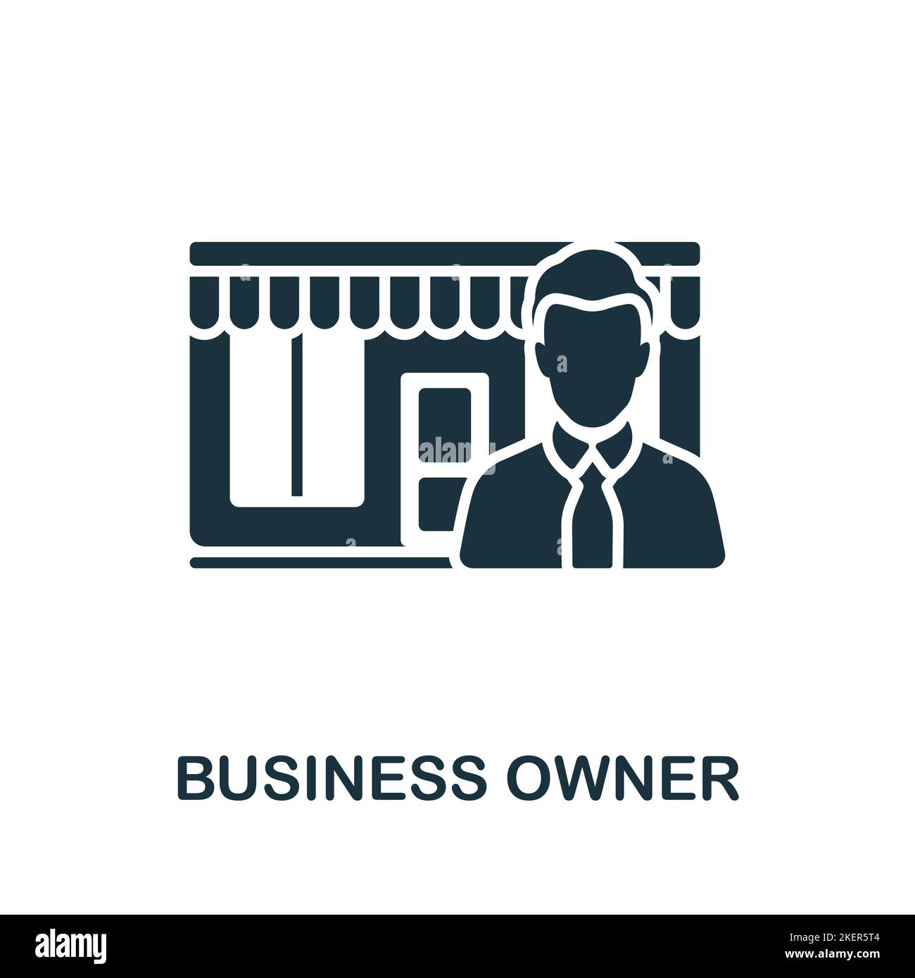 Business Owner icon. Simple line element investments symbol for ...