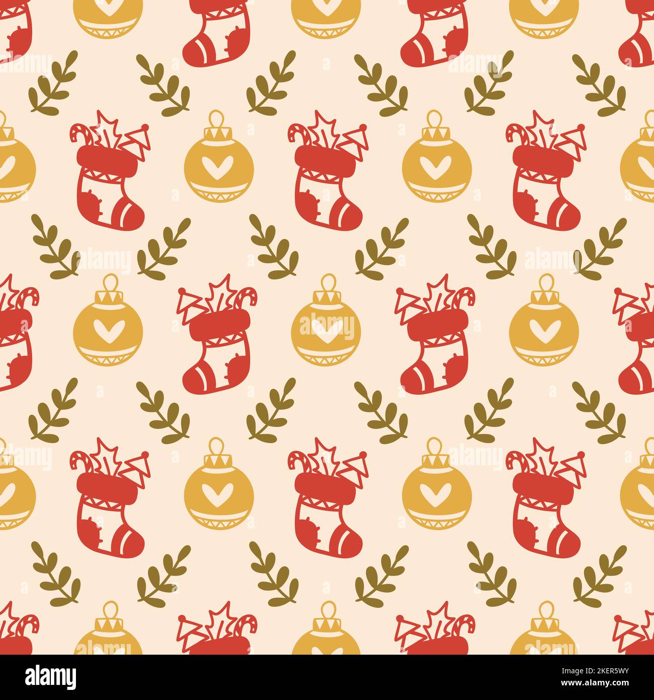 Doodle christmas ball snowflakes hi-res stock photography and images ...