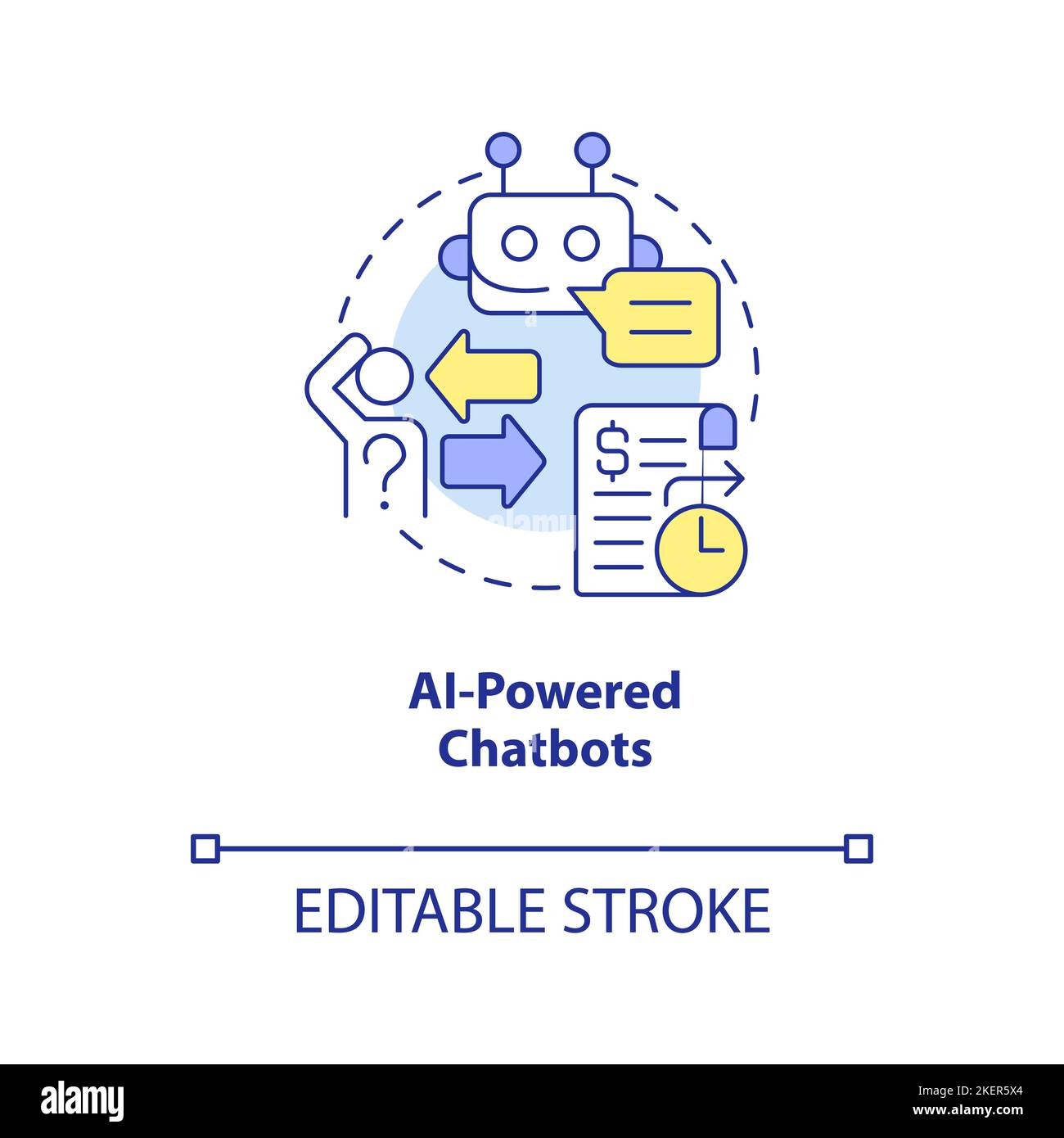 AI powered chatbots concept icon Stock Vector Image & Art - Alamy