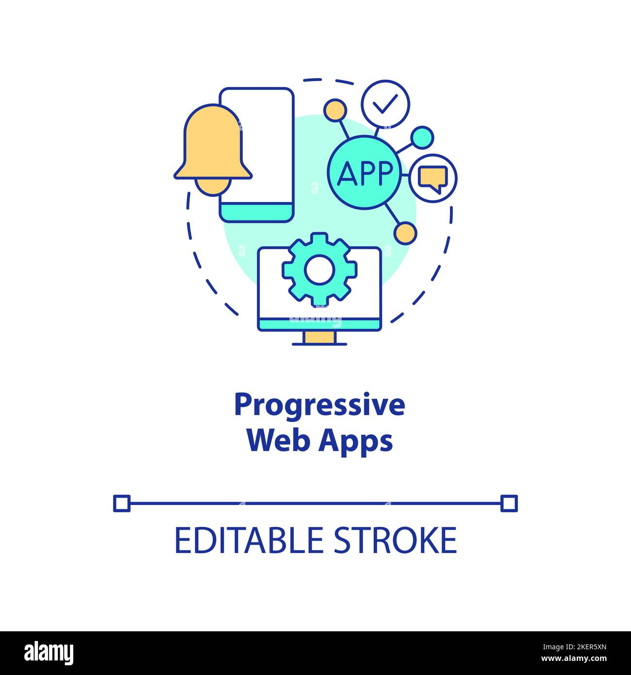 Progressive web apps concept icon Stock Vector Image & Art - Alamy