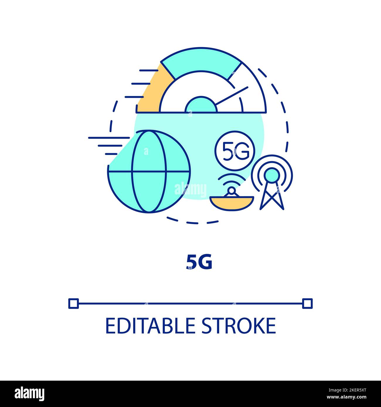 Fifth generation concept icon Stock Vector Image & Art - Alamy