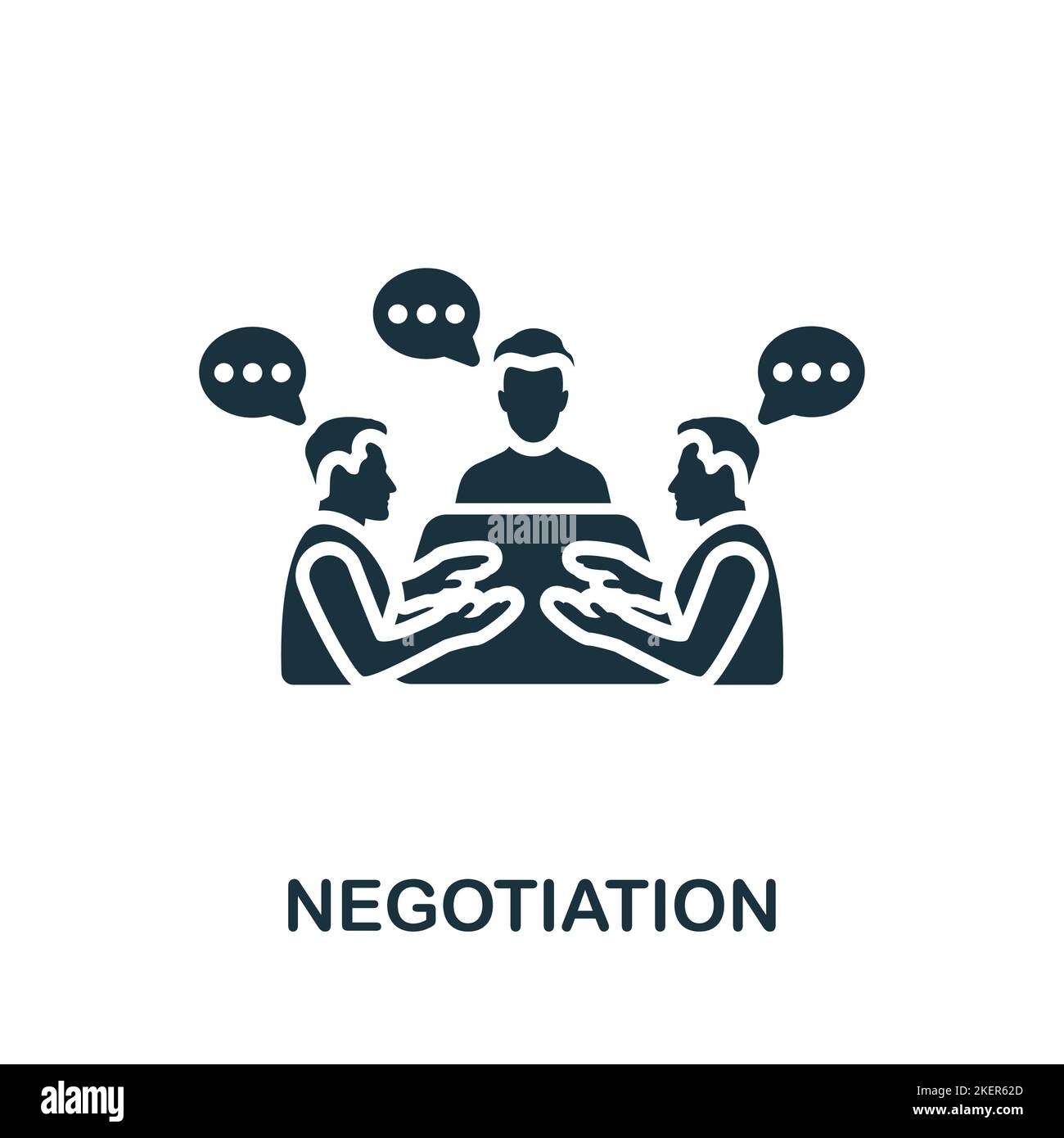 Negotiation icon. Simple line element life skills symbol for templates ...